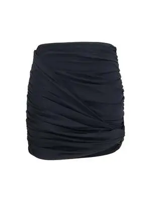 Magda Butrym Draped Swim Mini Skirt - Black