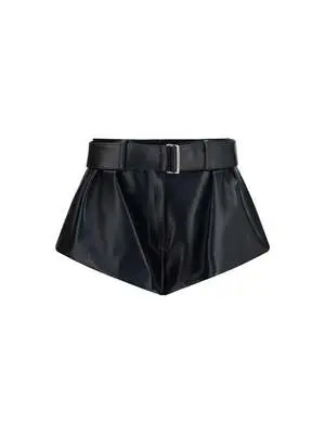 Magda Butrym Flared Leather Shorts