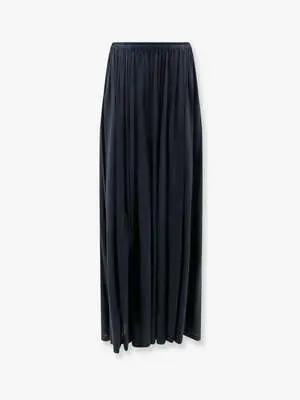 Max Mara Pleated Jersey Long Skirt - Multicolor