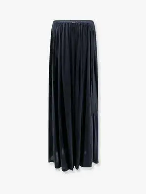 Max Mara Pleated Jersey Long Skirt - Multicolor