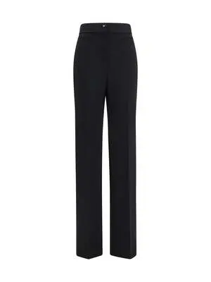 Valentino Garavani Wool Flare Pants - Black