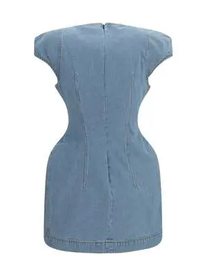 Magda Butrym Short-sleeve Denim Mini Dress