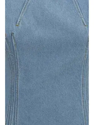 Magda Butrym Short-sleeve Denim Mini Dress