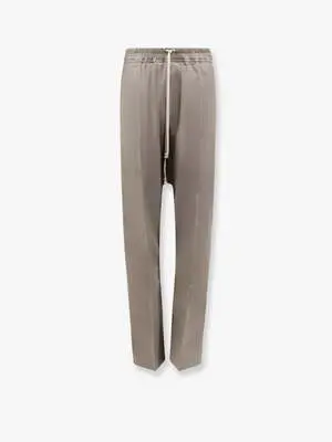 Rick Owens Cotton Trousers With Drawstring Waist - Gray