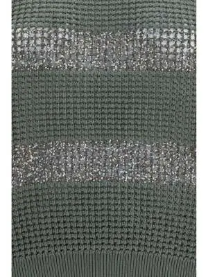 Brunello Cucinelli Openwork Sequined Sweater