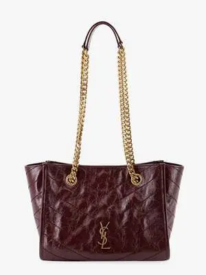 Saint Laurent Niki Vintage-effect Leather Shopping Bag - Multicolor