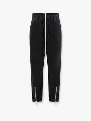 Rick Owens Tecuatl Track Cotton Blend Pants - Black