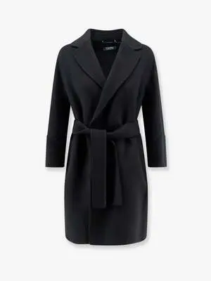 Max Mara Arona Virgin Wool Coat - Black