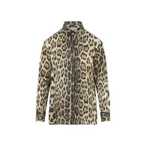 Roberto Cavalli Leopard Print Shirt - Multicolor