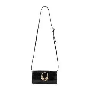 Roberto Cavalli Leather Roar Mini Bag - Black