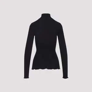 Prada Ribbed Knit Turtleneck Top