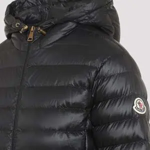 Moncler Quilted Down Jacket With Drawstring Hood - Black