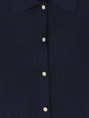 Max Mara Virgin Wool Ribbed Cardigan - Multicolor