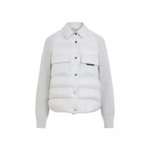 Brunello Cucinelli BRUNELLO CUCINELLI Quilted Padded Hybrid Jacket Gray