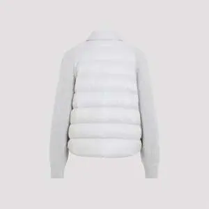 Brunello Cucinelli Quilted Padded Hybrid Jacket - Gray