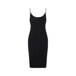 Saint Laurent Open-back Cassandre Knit Dress - Black