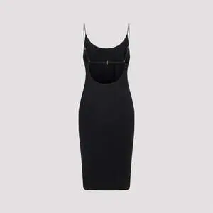 Saint Laurent Open-back Cassandre Knit Dress