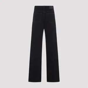 Saint Laurent V-waist Long Baggy Jeans