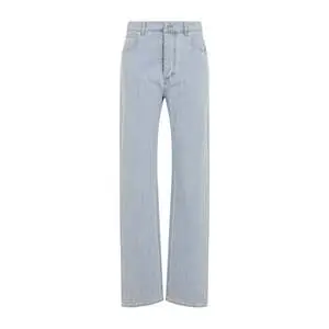 Bottega Veneta Chambray Straight-leg Jeans - Blue