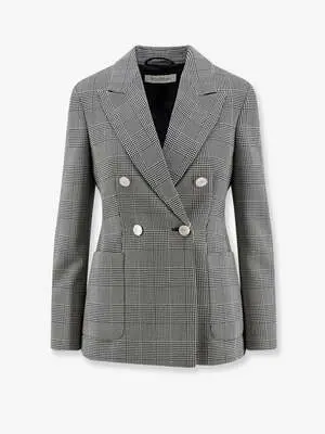 Max Mara Accordo Double-breasted Virgin Wool Blazer - Multicolor