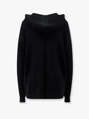 Rick Owens Virgin Wool Zip-up Hoodie - Black