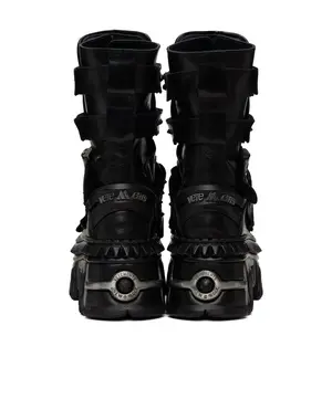 Vetements X New Rock Collaboration Gamer Studded Mid-calf Boots
