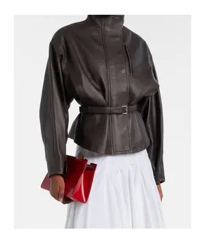 Jacquemus Ciro Long-sleeved Leather Jacket