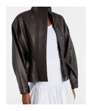 Jacquemus Ciro Long-sleeved Leather Jacket