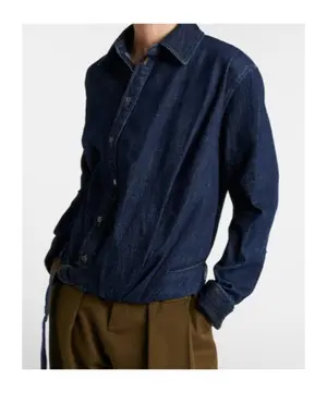 Loewe Gathered Denim Shirt