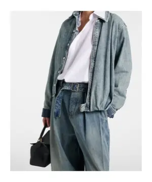Loewe Draped Belted Denim Shirt