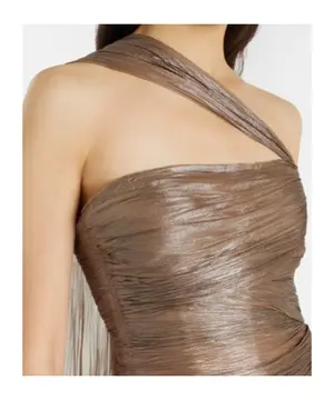 MARIA LUCIA HOHAN Marimar One-shoulder Silk Bustier Gown