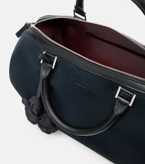 Magda Butrym Floral-appliqué Suede Duffel Bag
