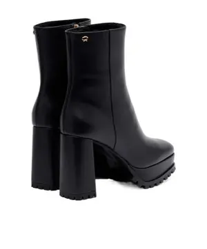 GIANVITO ROSSI Leather Platform Ankle Boots