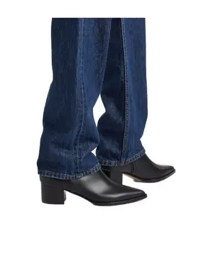 GIANVITO ROSSI Solid Color Leather Ankle Boots