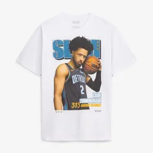 SLAM Cade Cunningham Detroit Pistons Cover T-shirt - White