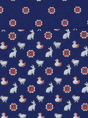 FERRAGAMO Charms Print Silk Tie