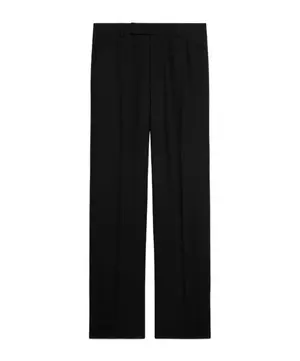 Celine Classic Trousers In Wool Gabardine - Black