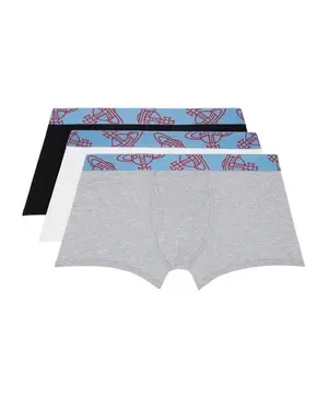 VIVIENNE WESTWOOD Three-pack Of Boxer Briefs - Gray