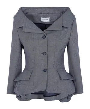Magda Butrym Checked Blazer - Gray