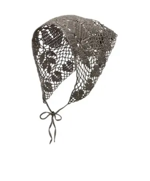 Magda Butrym Crochet Cotton Scarf - Black