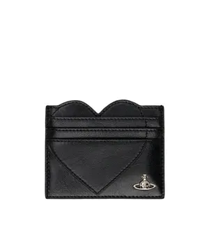 VIVIENNE WESTWOOD Heart Orb-plaque Card Holder - Black