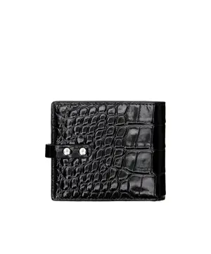 VIVIENNE WESTWOOD Crocodile-embossed Calfskin Bi-fold Wallet