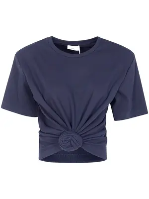 Magda Butrym Cropped T-shirt - Blue