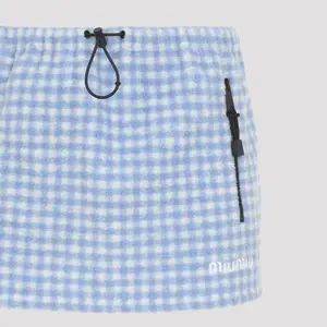Miu Miu Vichy Fleece Miniskirt