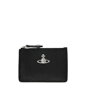 VIVIENNE WESTWOOD Zip Coin Card Wallet - Black