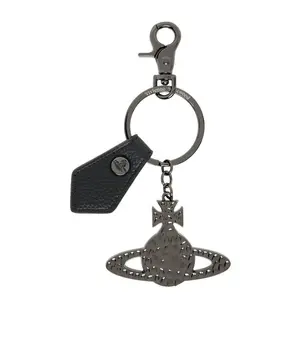 VIVIENNE WESTWOOD Hammered Orb Keychain - Black