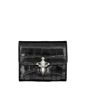 VIVIENNE WESTWOOD Embossed Flap Wallet - Black