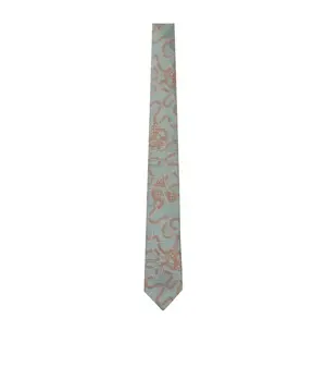 VIVIENNE WESTWOOD Silk Jacquard Tie - Gray