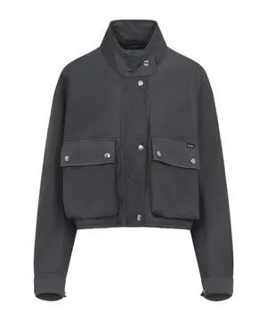 Prada High-neck Long-sleeved Casual Jacket - Leaden