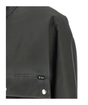 Prada Cropped Re-nylon Blouson Jacket - Leaden